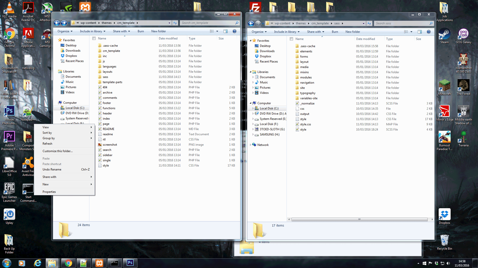 My Sassified S Theme Generates A Stylecss File Within The Sass